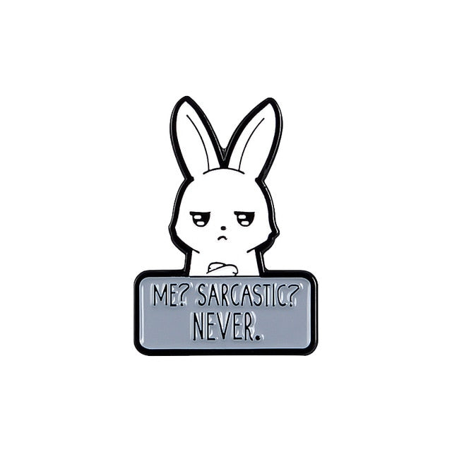 Sarcastic Rabbit Enamel Pins – Shop WePins